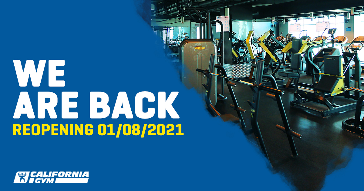Réouverture des clubs California Gym 01 Août 2021 - Blog